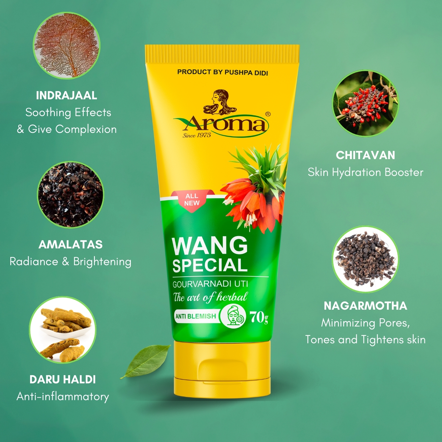 Aroma Wang Special – Gourvarnadi UTI Ayurvedic Anti Blemish Cream – 70g ...