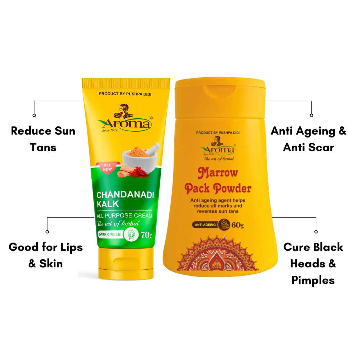 Aroma Chandanadi Kalk + Marrow Pack Powder | Trusted Brand Since 1975