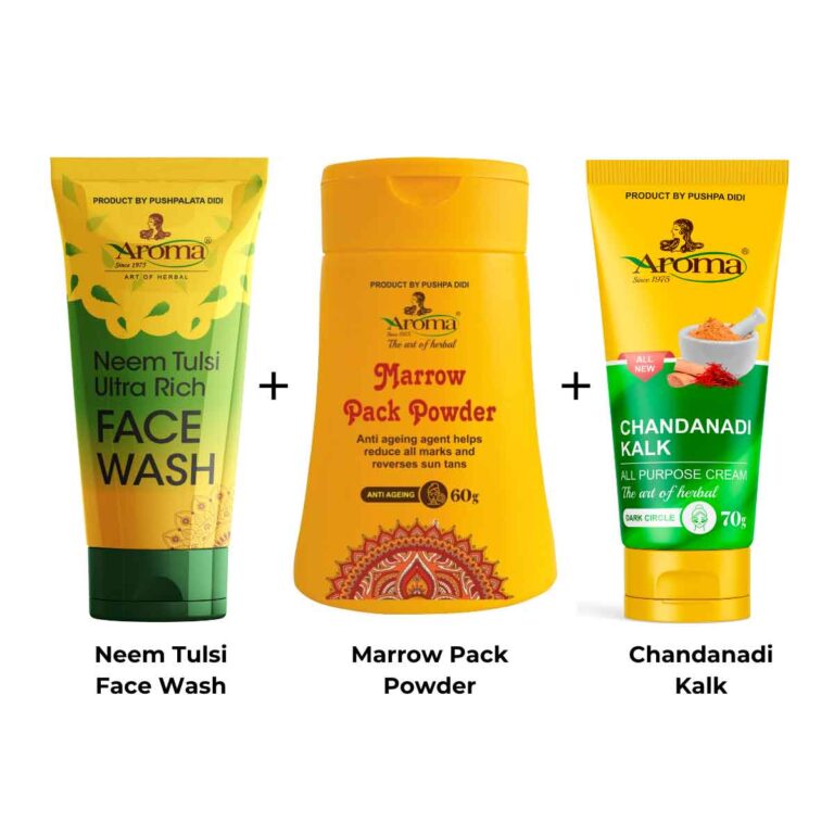 Aroma Neem face wash+marrow pack powder+chandanadi kalk - Aroma